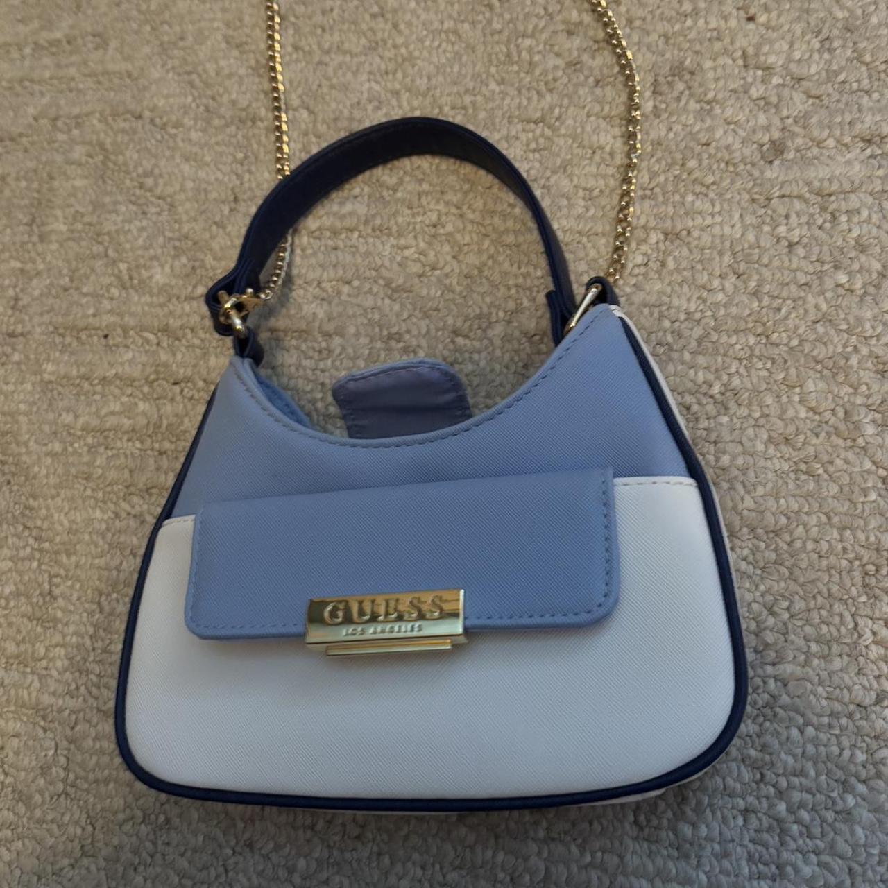 Guess blue and white crossbody purse - Depop