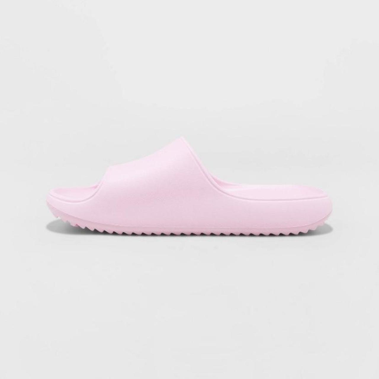 Wild Fable Women's Pink Slides | Depop