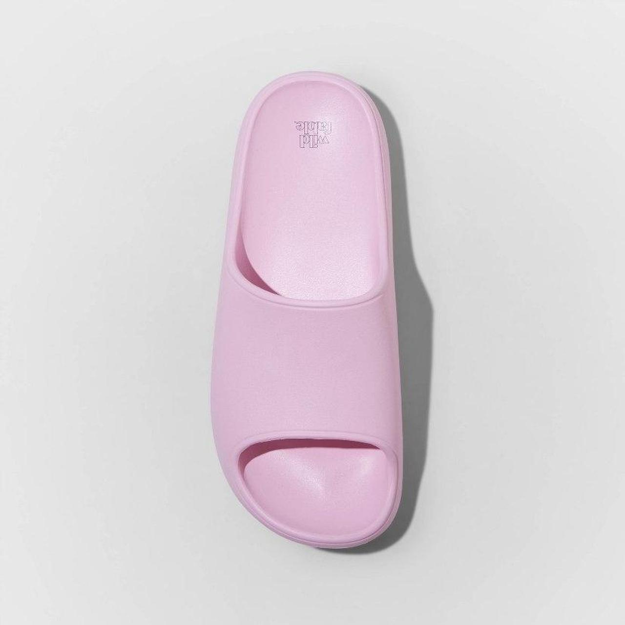Wild Fable Women's Pink Slides | Depop