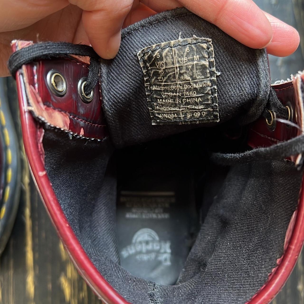 Love these burgundy Dr. Martens. Tag says a size 7,... - Depop