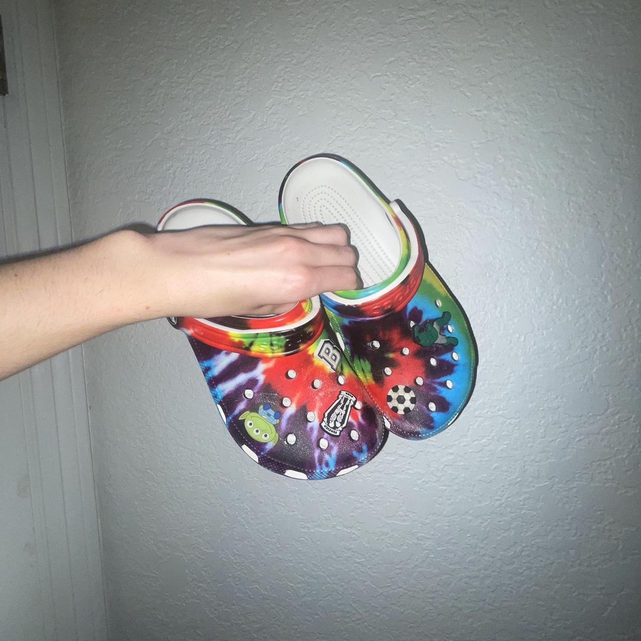 Tie Dye Crocs Jibbitz not included! - Depop