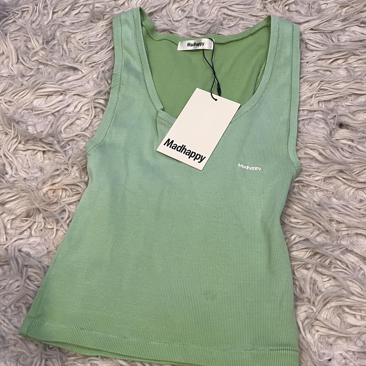 Light green Madhappy tank New with tags never worn - Depop