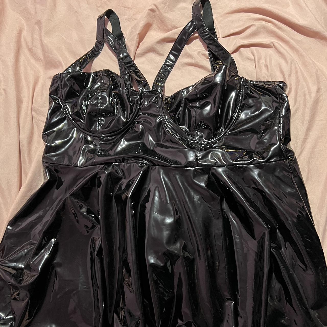 Nighttime Eye Candy vinyl Dress by Dollskill. Only... - Depop