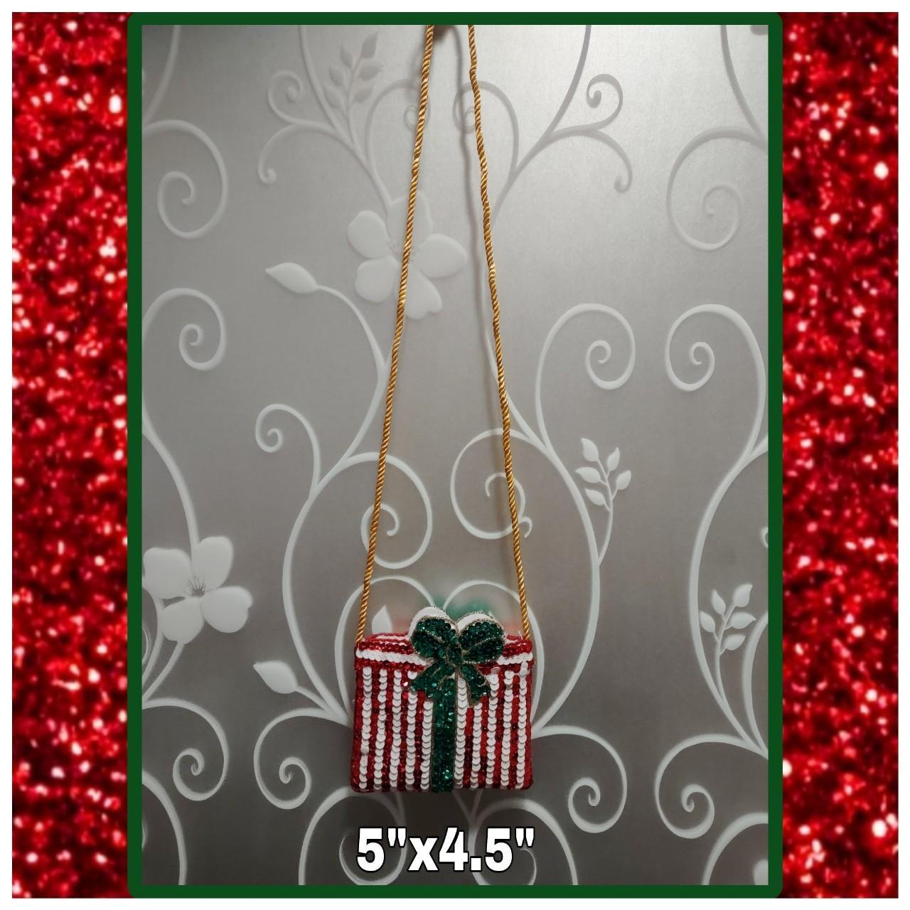 VINTAGE SEQUIN CHRISTMAS PRESENT MINI PURSE... - Depop