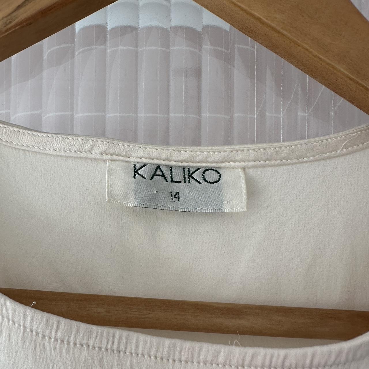 Kaliko Ivory Cream Off White Silk Tank Top Singlet... - Depop