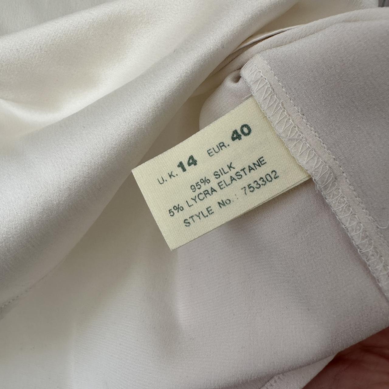 Kaliko Ivory Cream Off White Silk Tank Top Singlet... - Depop