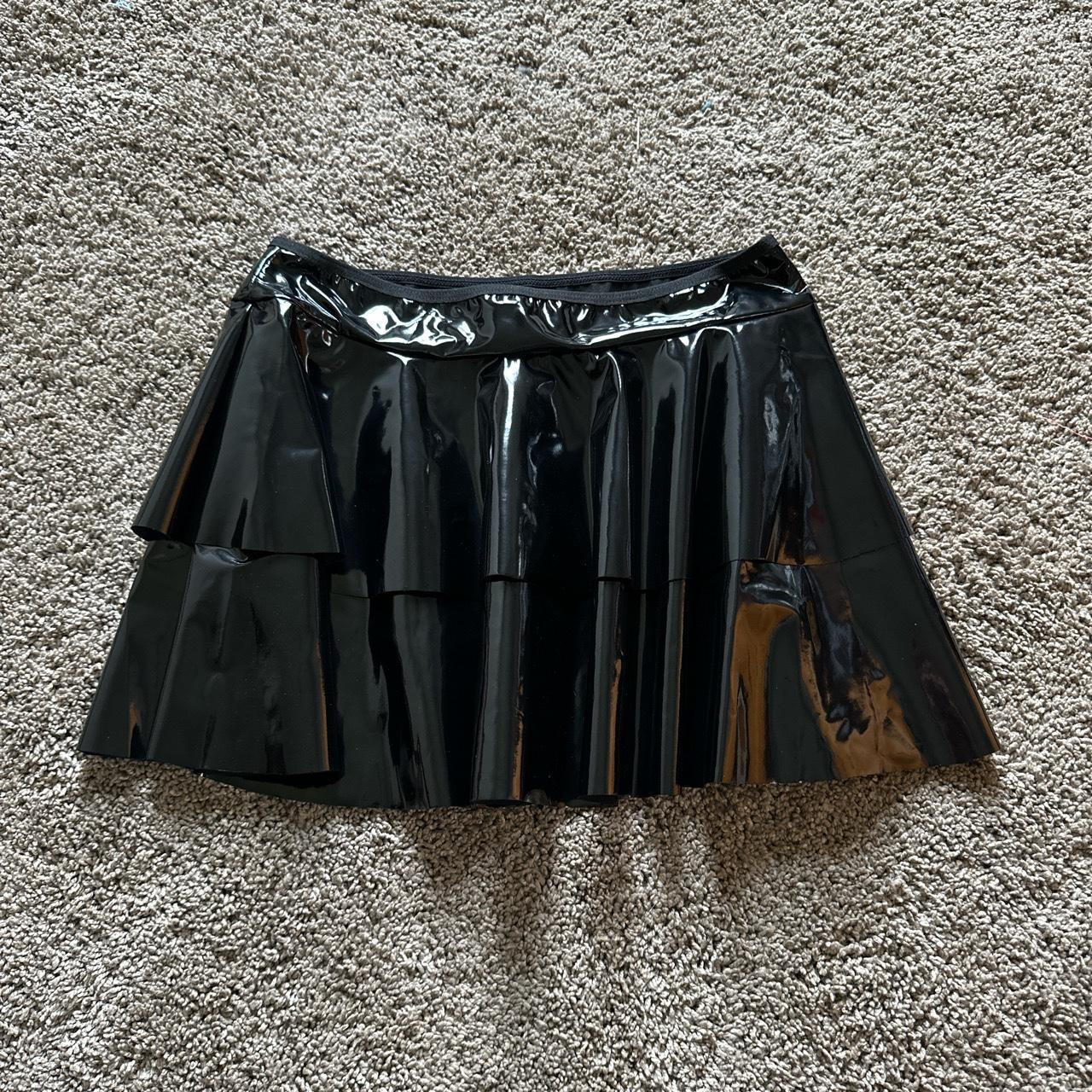 ROMWE faux leather skirt Size small I just want to... - Depop