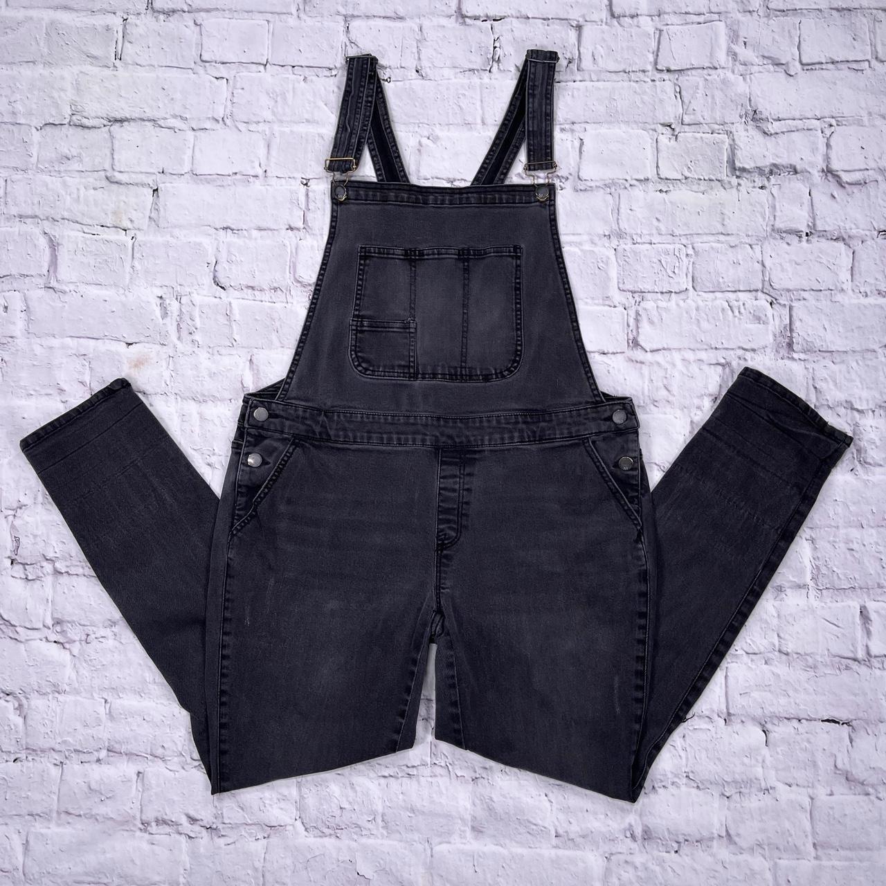 Vintage Retro Black Denim Overalls Dungarees 📋... | Depop