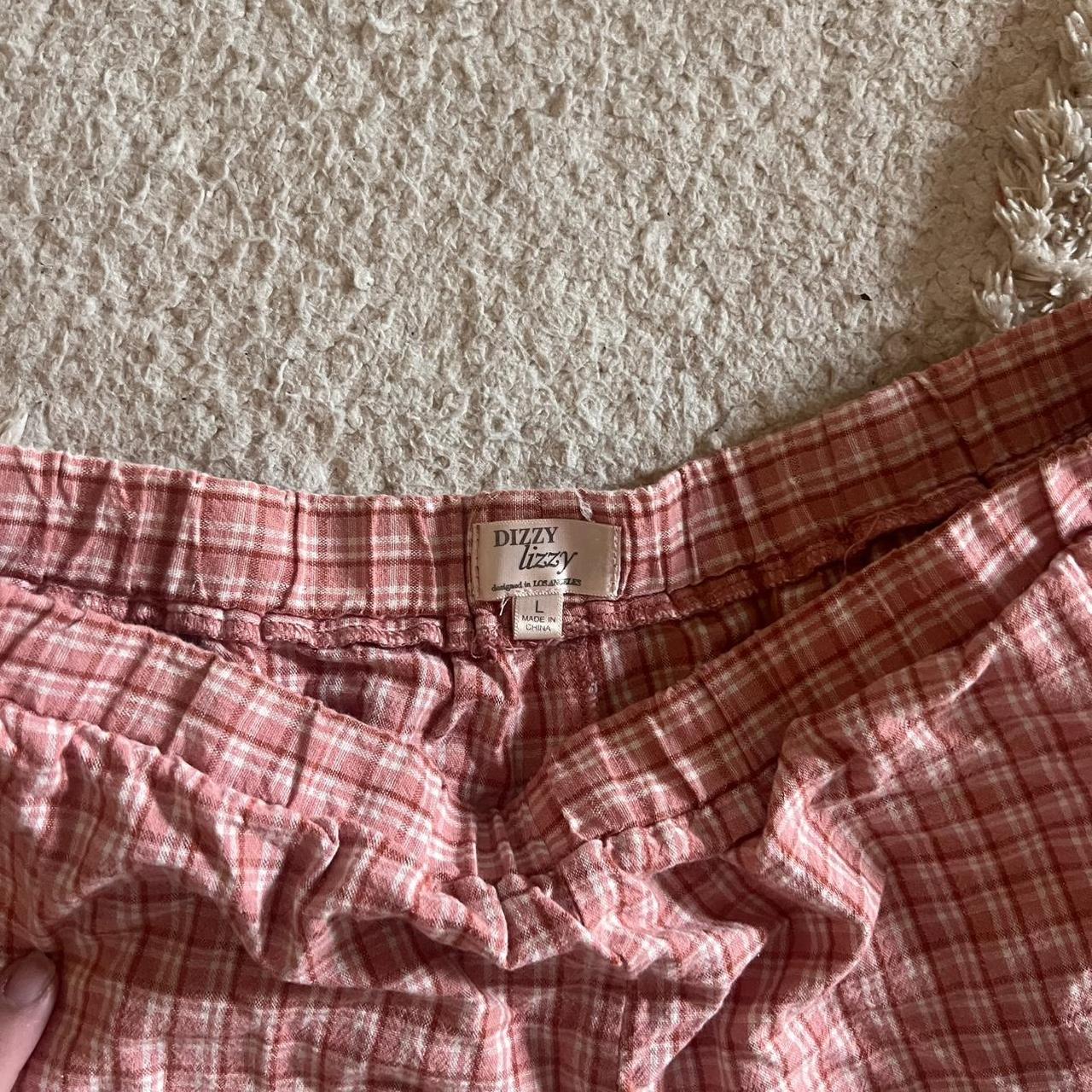 Pink plaid boxer shorts. Fits like a medium. | Depop