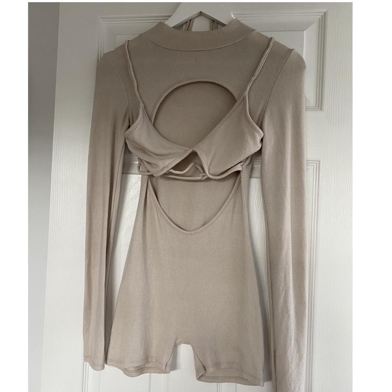 . EGO Beige Playsuit UK XS/6 Worn once perfect... - Depop