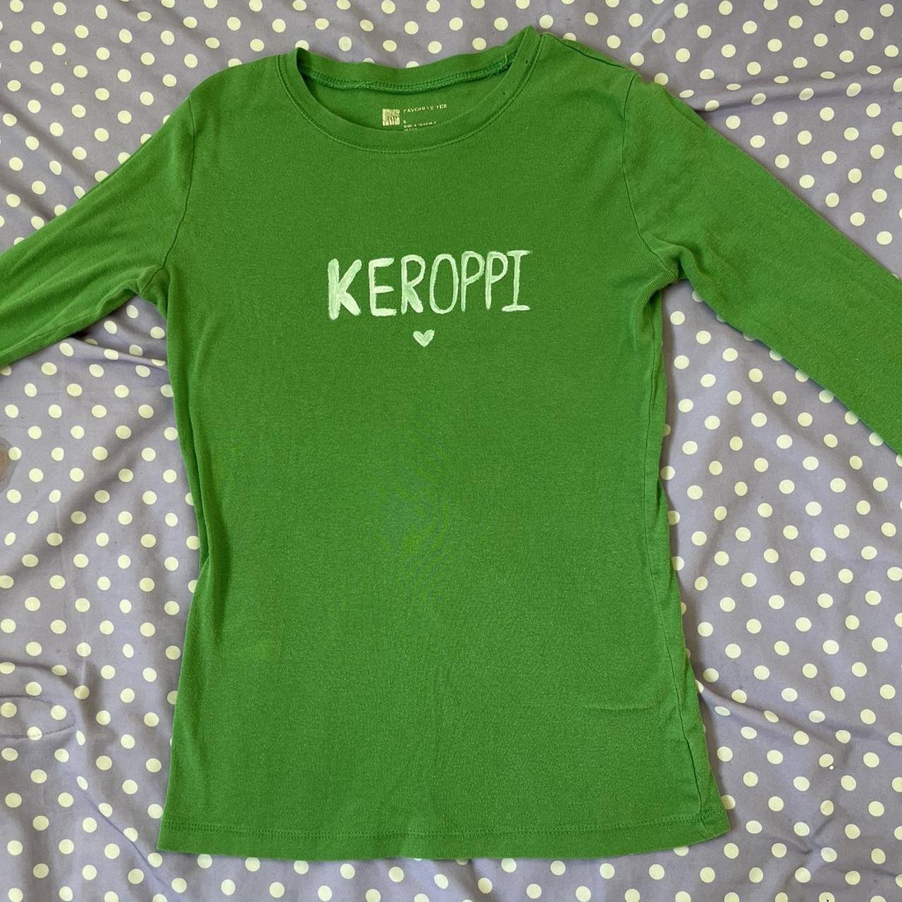 This super cute green keroppi 🐸 long sleeve top... - Depop
