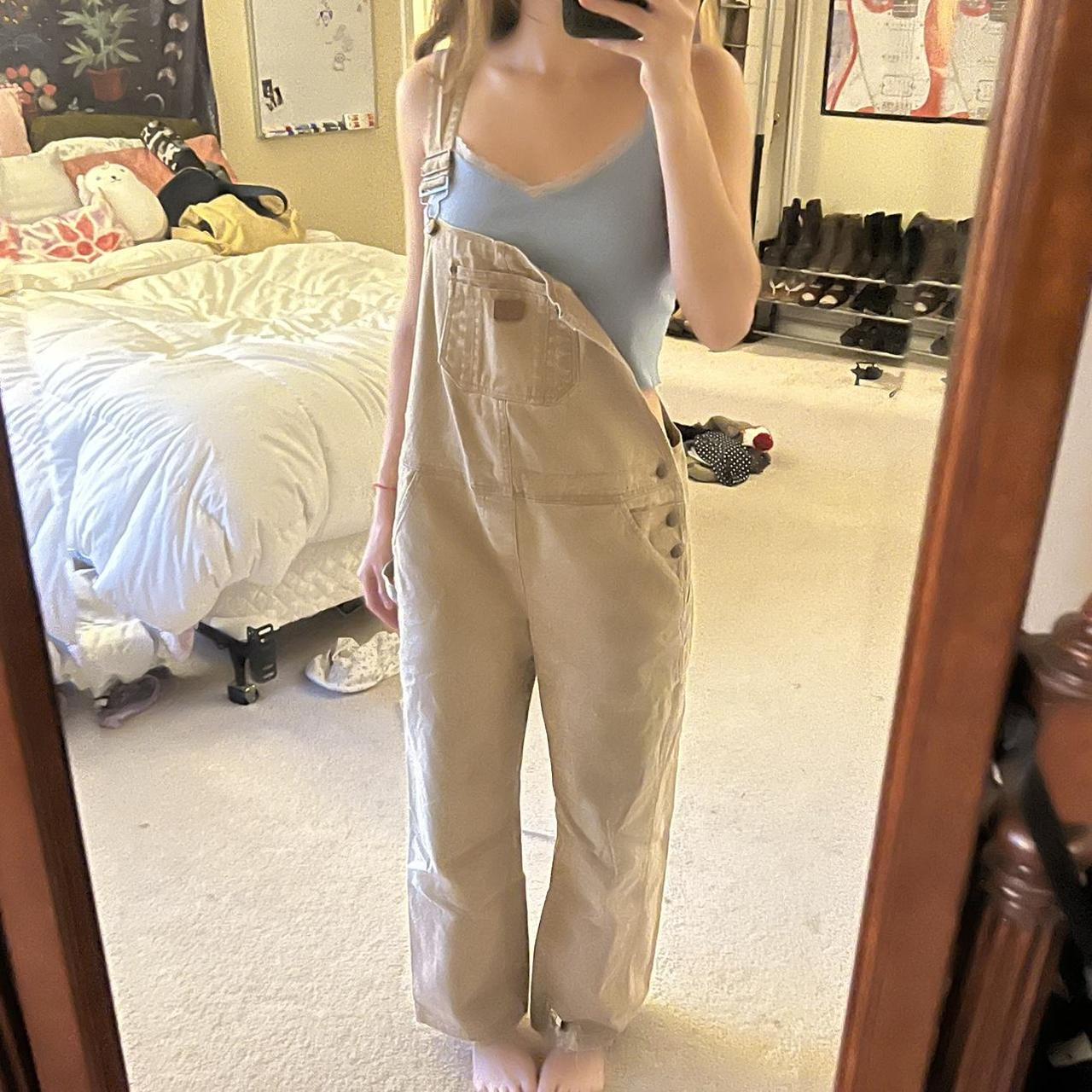 Outback tan overalls labeled size xs but these... - Depop