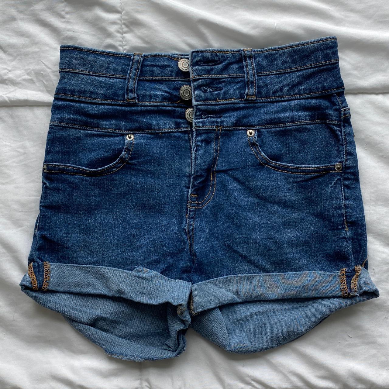 Aeropostale super high-rise midi shorts - Depop