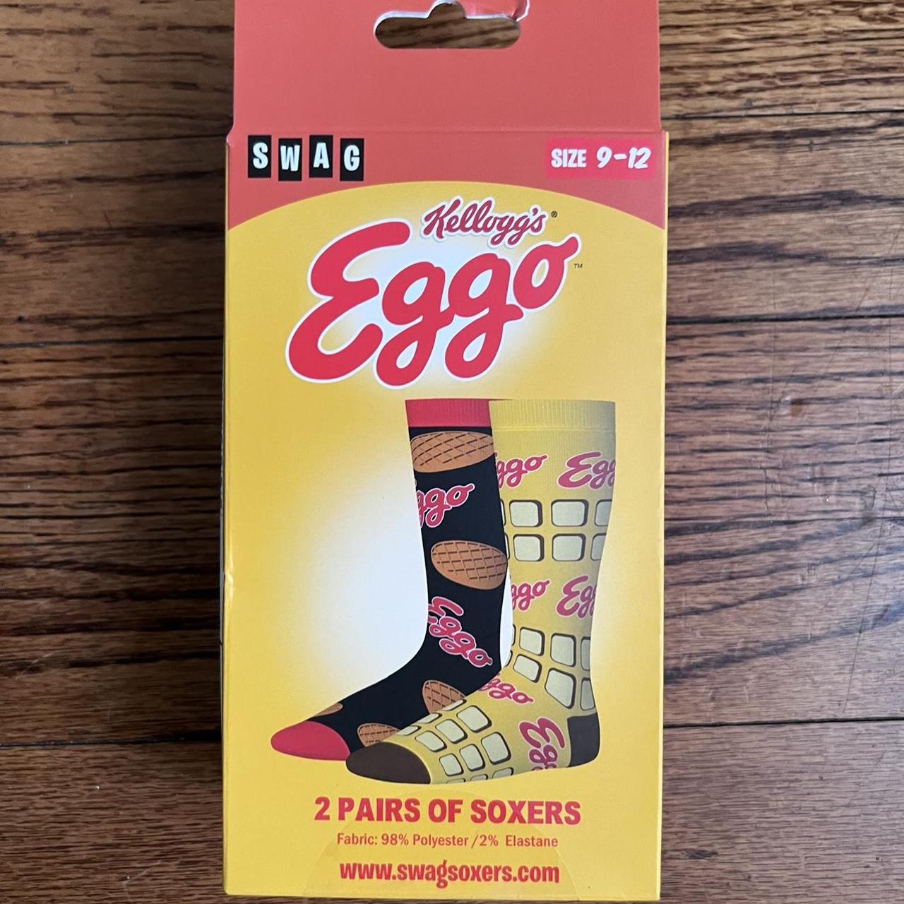 SWAG Kellogg's Eggo “Stranger Things” 2 Pair Crew... - Depop