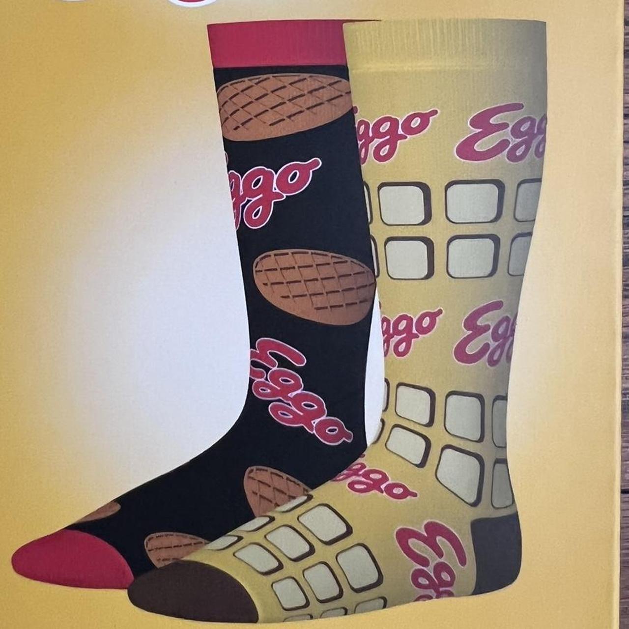 SWAG Kellogg's Eggo “Stranger Things” 2 Pair Crew... - Depop