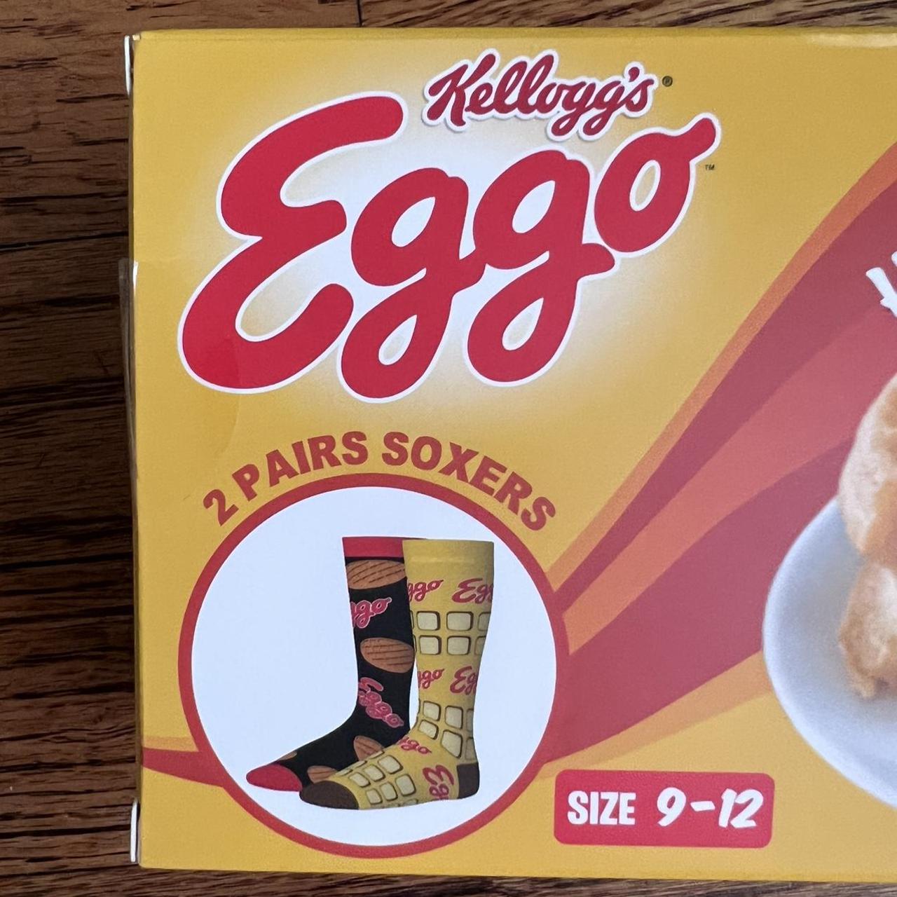 SWAG Kellogg's Eggo “Stranger Things” 2 Pair Crew... - Depop
