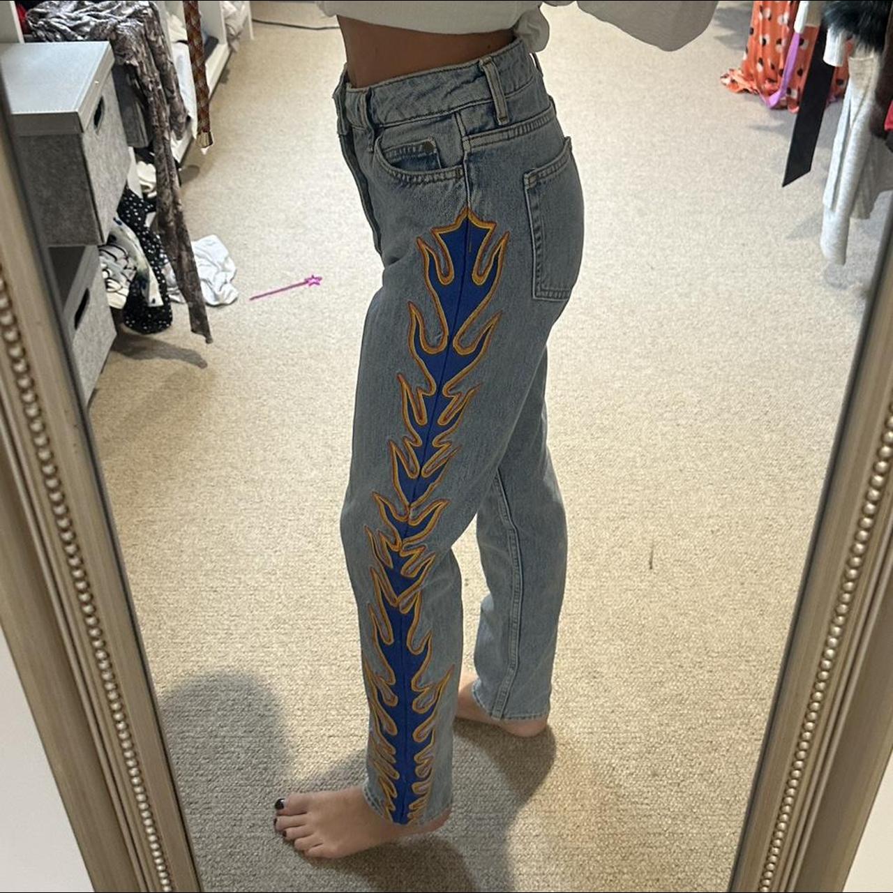 Incredible flame sandro jeans-too big for me- size... - Depop