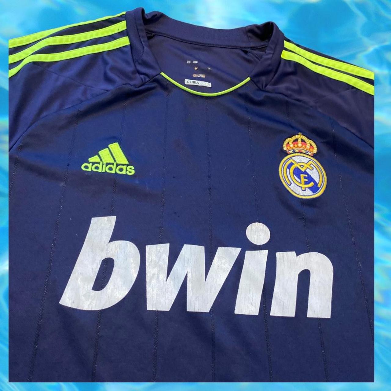 2012-13 Real Madrid Away Adidas Bwin Shirt La Liga... - Depop