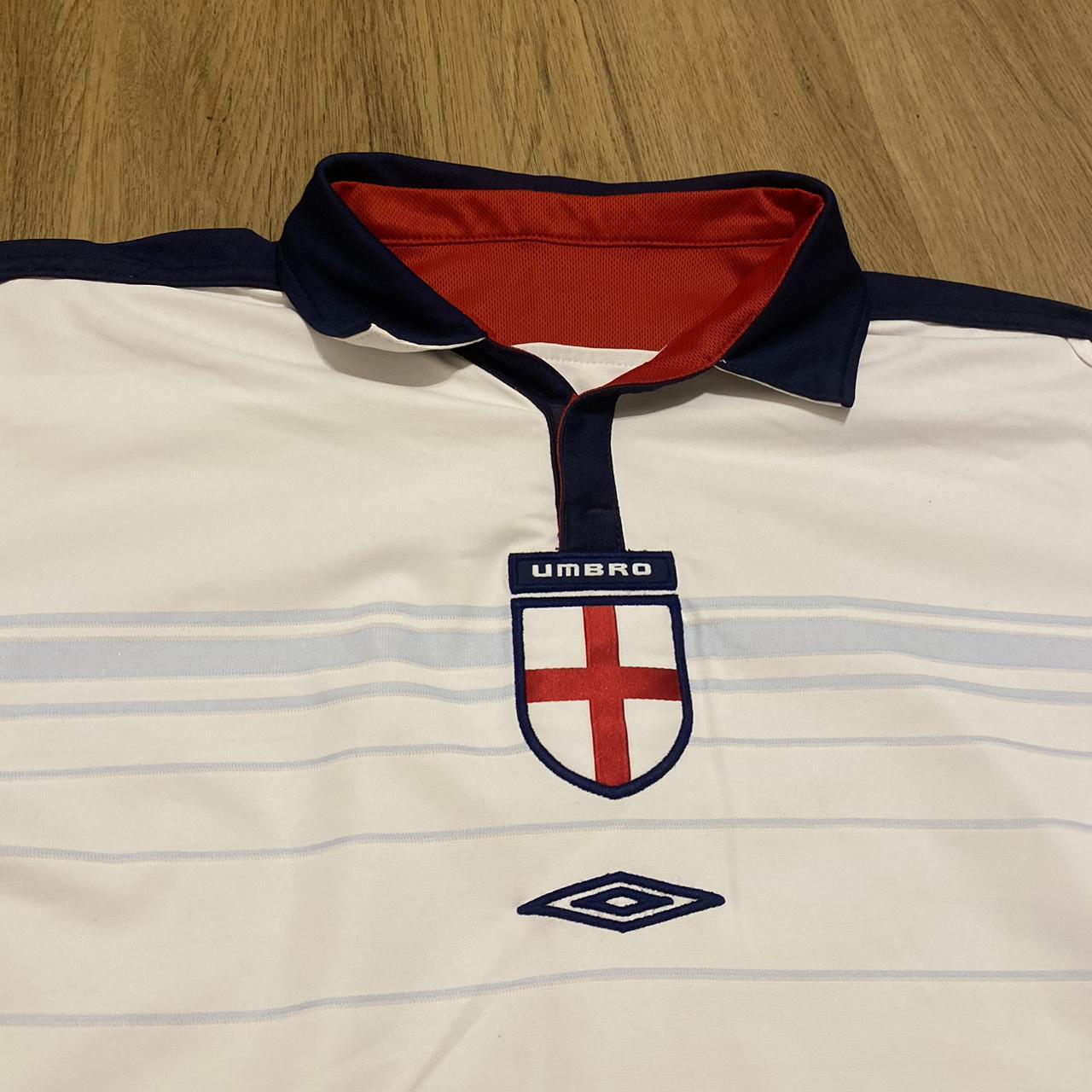 2003-05 England Home Umbro Shirt Reversible National... - Depop