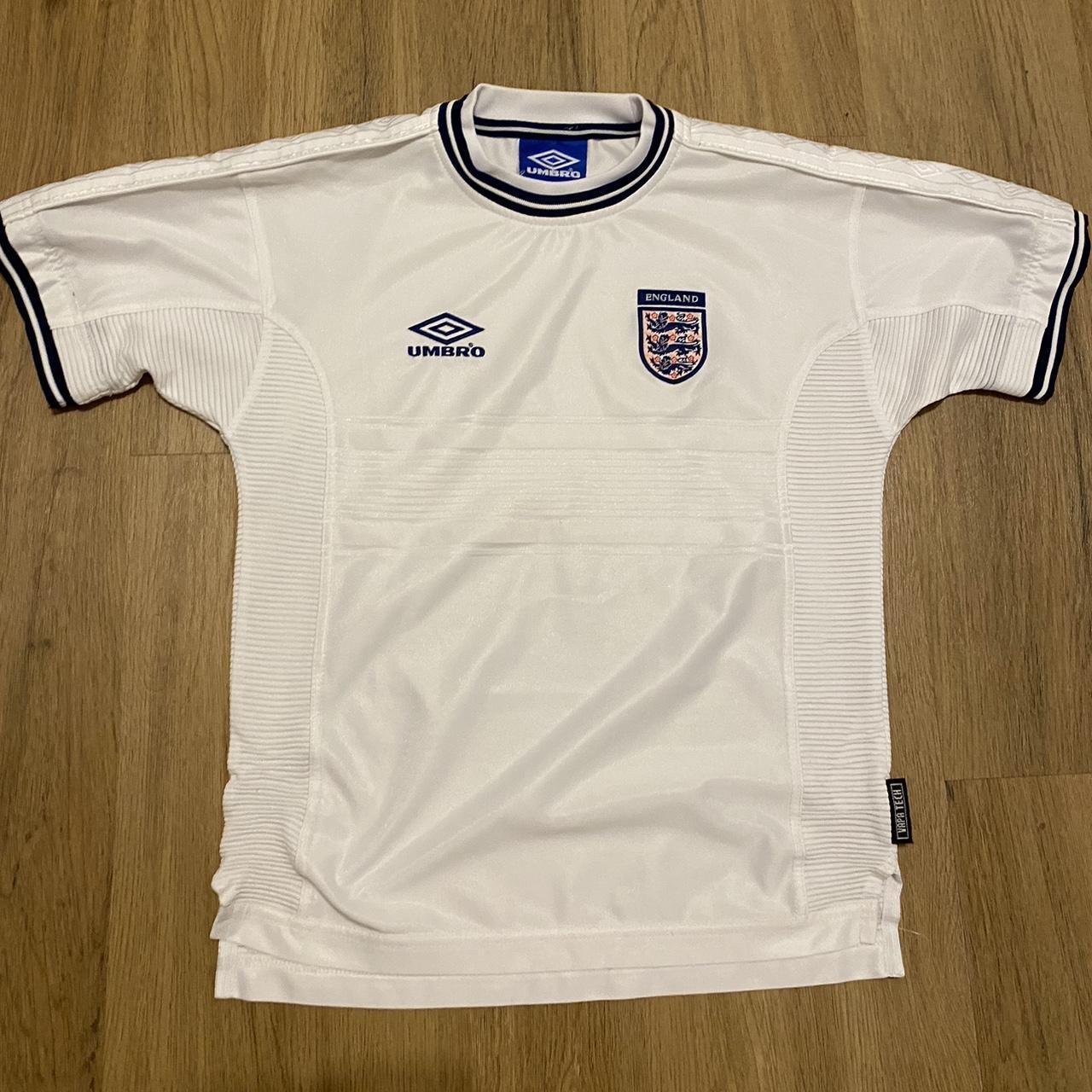 1999-00 England Umbro Football Shirt Vintage Retro... - Depop