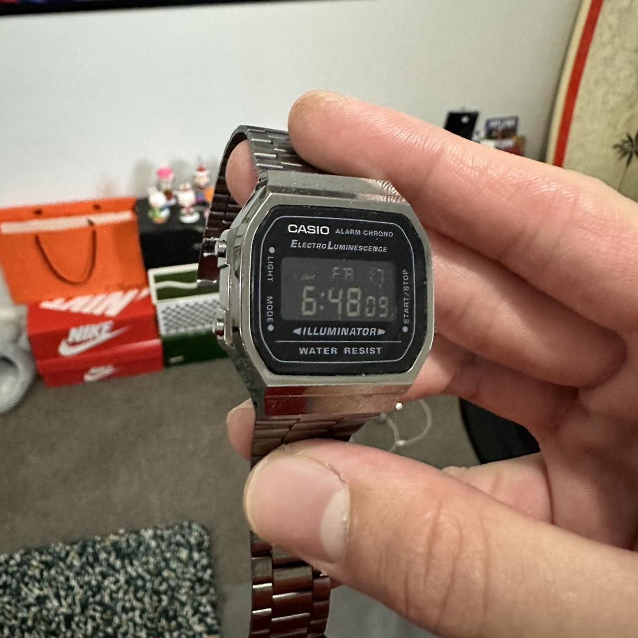 Casio Men's Silver Watch | Depop