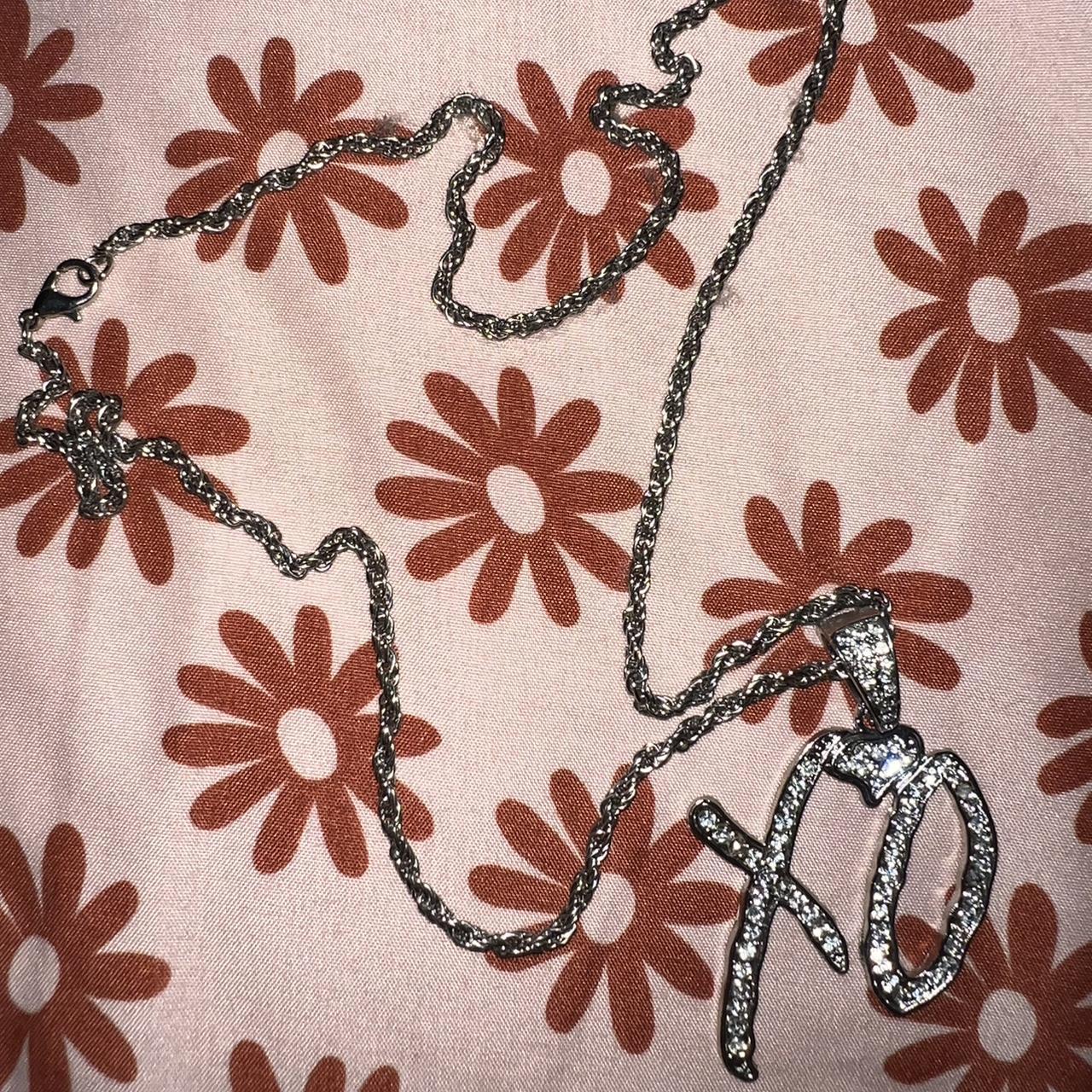 Silver XO necklace The Weeknd xo logo silver... - Depop