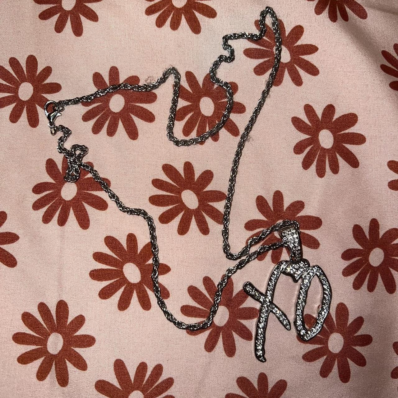 Silver XO necklace The Weeknd xo logo silver... - Depop