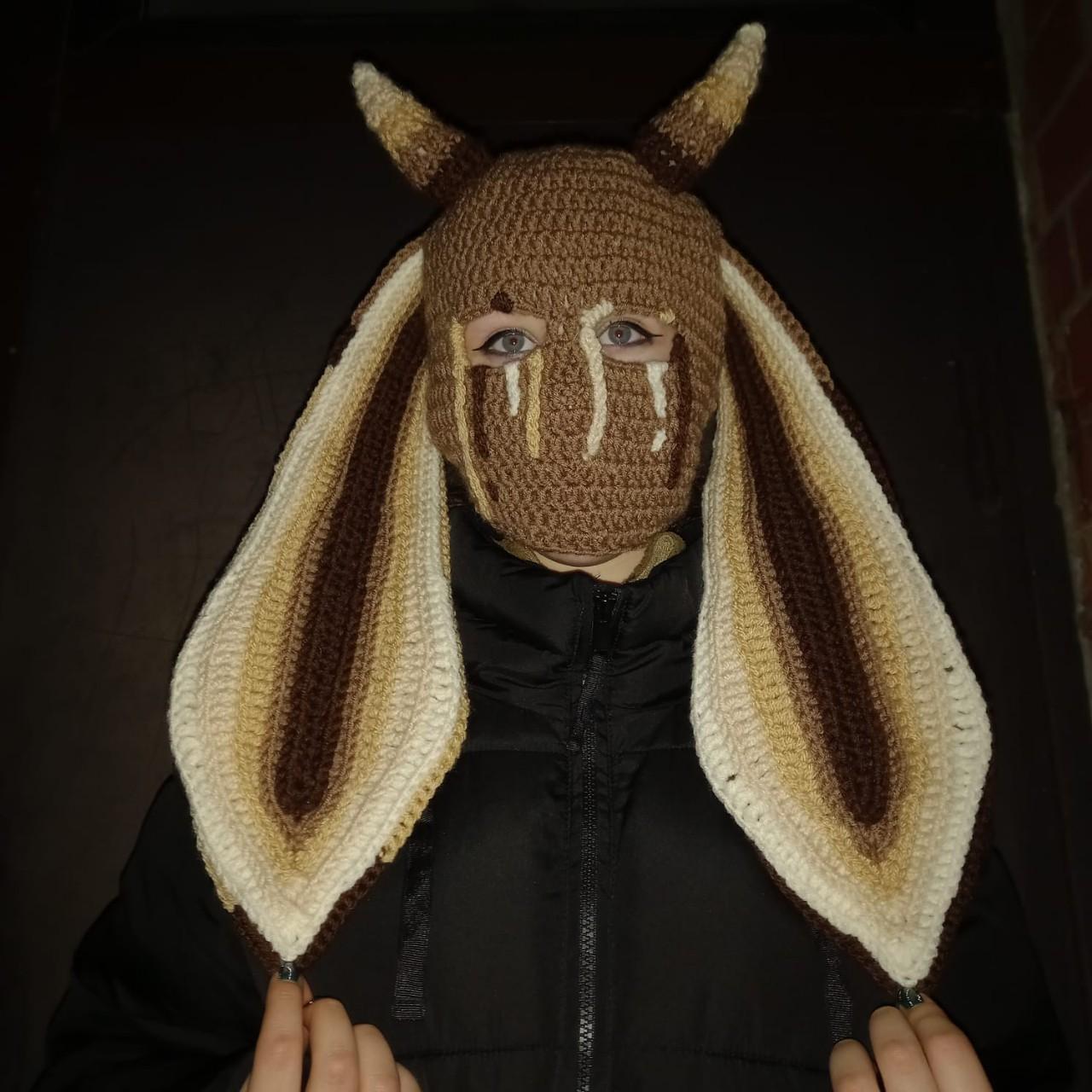 🐰Super cute and unique bunny+devil balaclava mask!!... - Depop