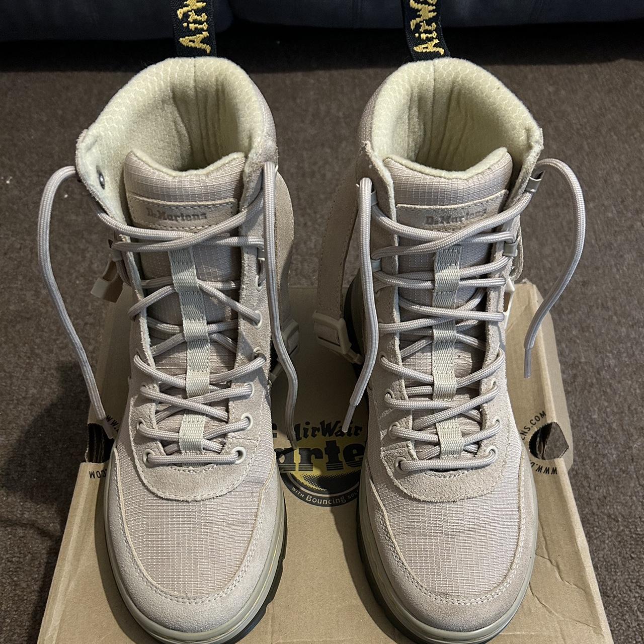 dr martens comb tech boots in sand comes with the... - Depop