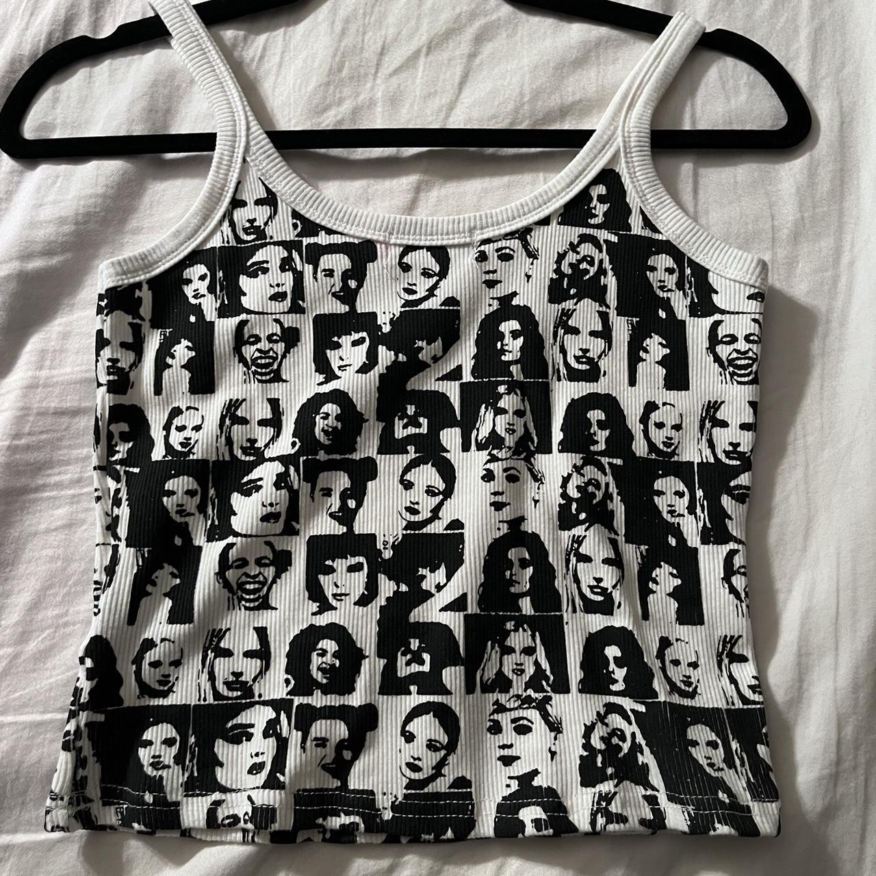 Edikted Women's Black and White Vest | Depop