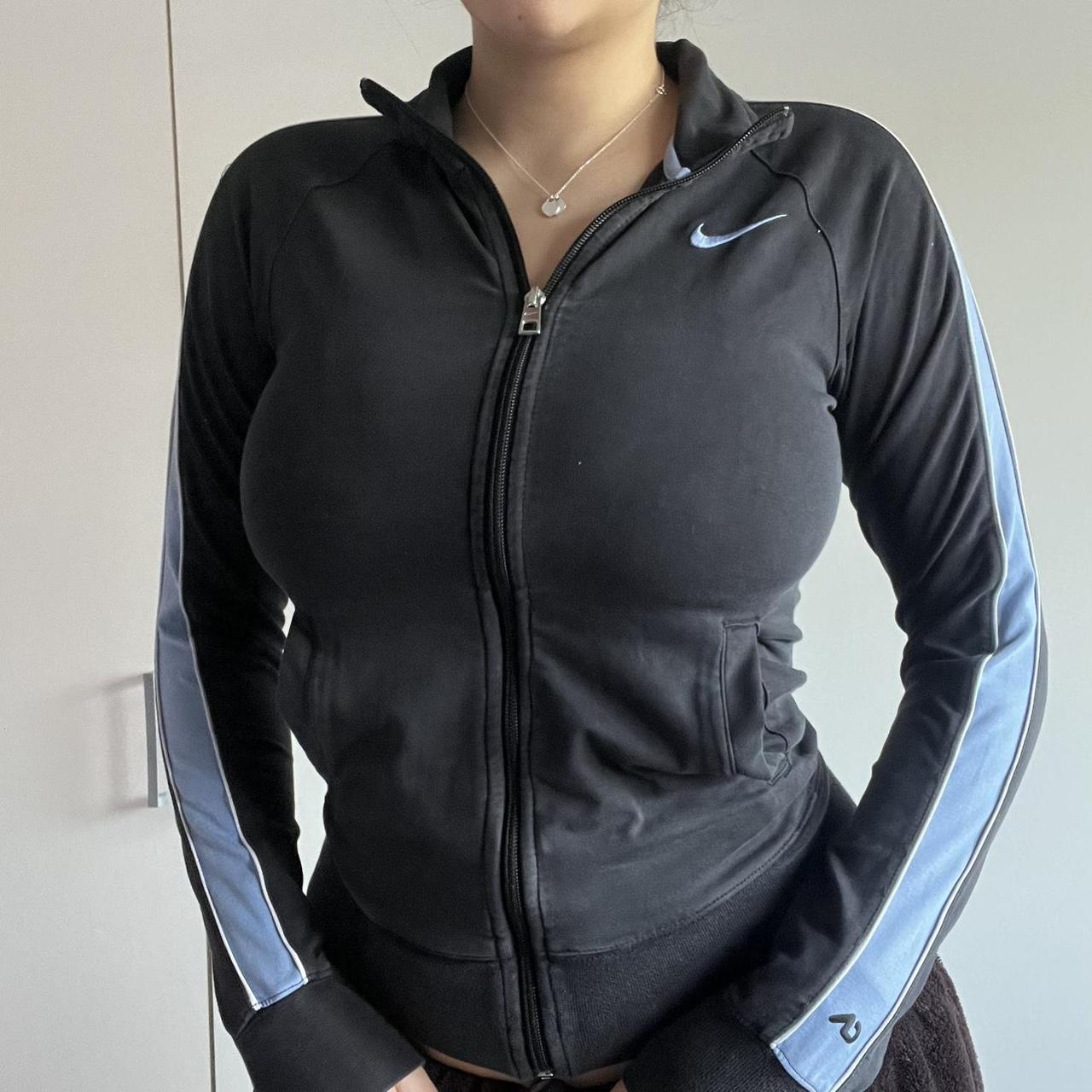 Vintage 00s Nike zip up jacket Nike navy blue zip... - Depop