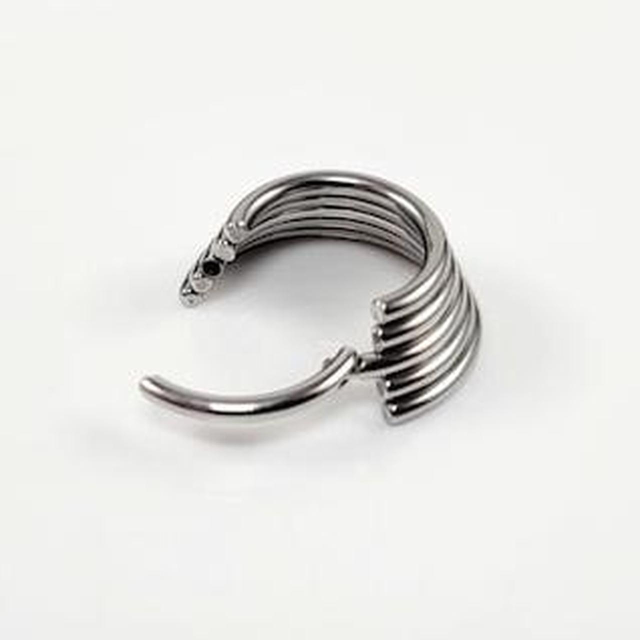 Titanium tiered stacked septum clicker 8mm 16g gives... - Depop