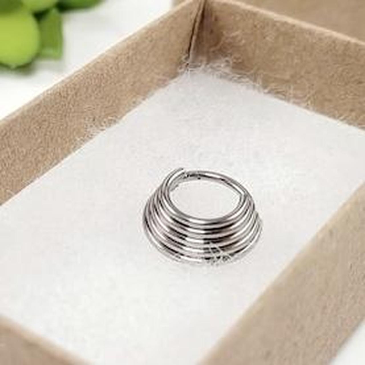 Titanium tiered stacked septum clicker 8mm 16g gives... - Depop