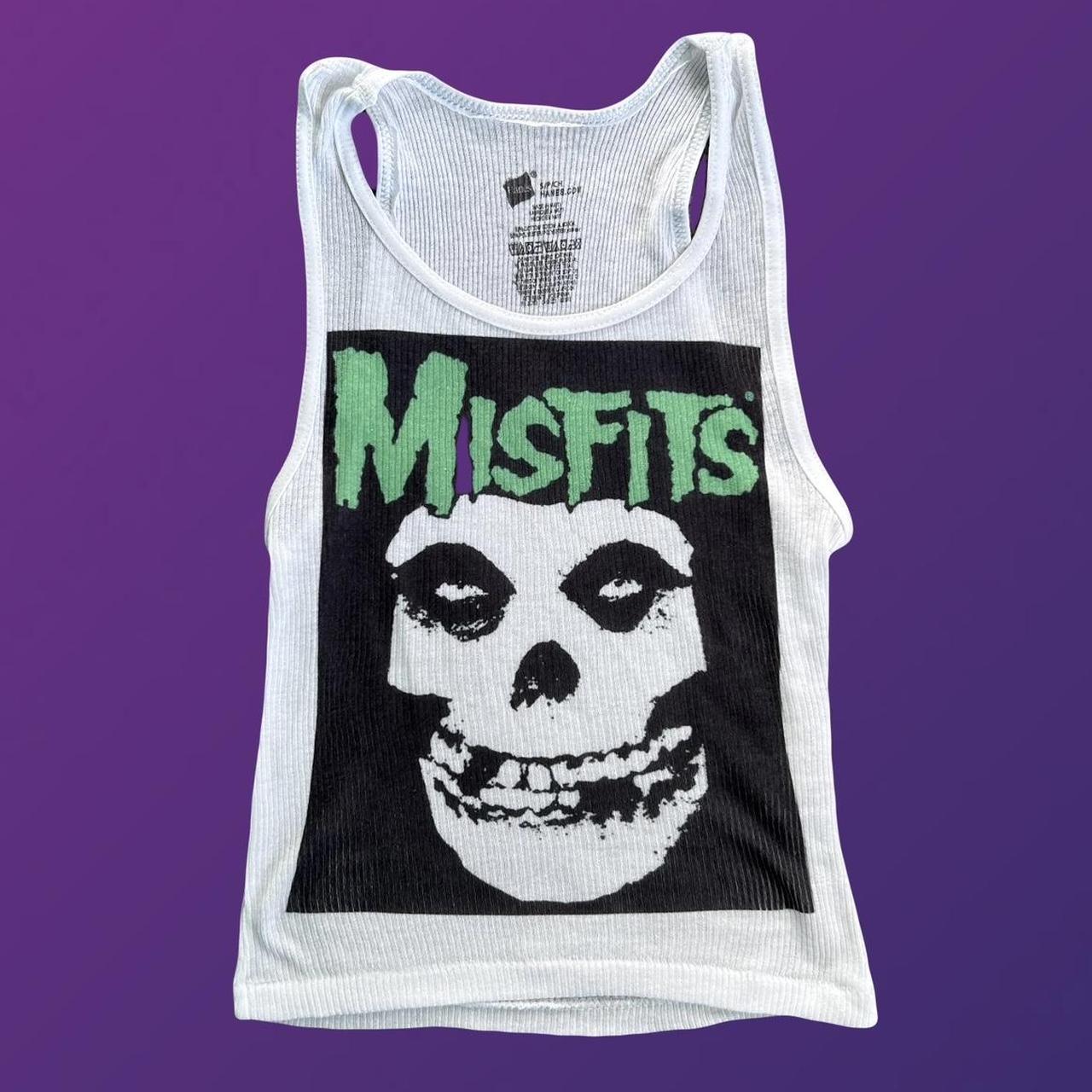 💚💀Misfits Tank Top💀💚 - Hand printed onto brand new... - Depop