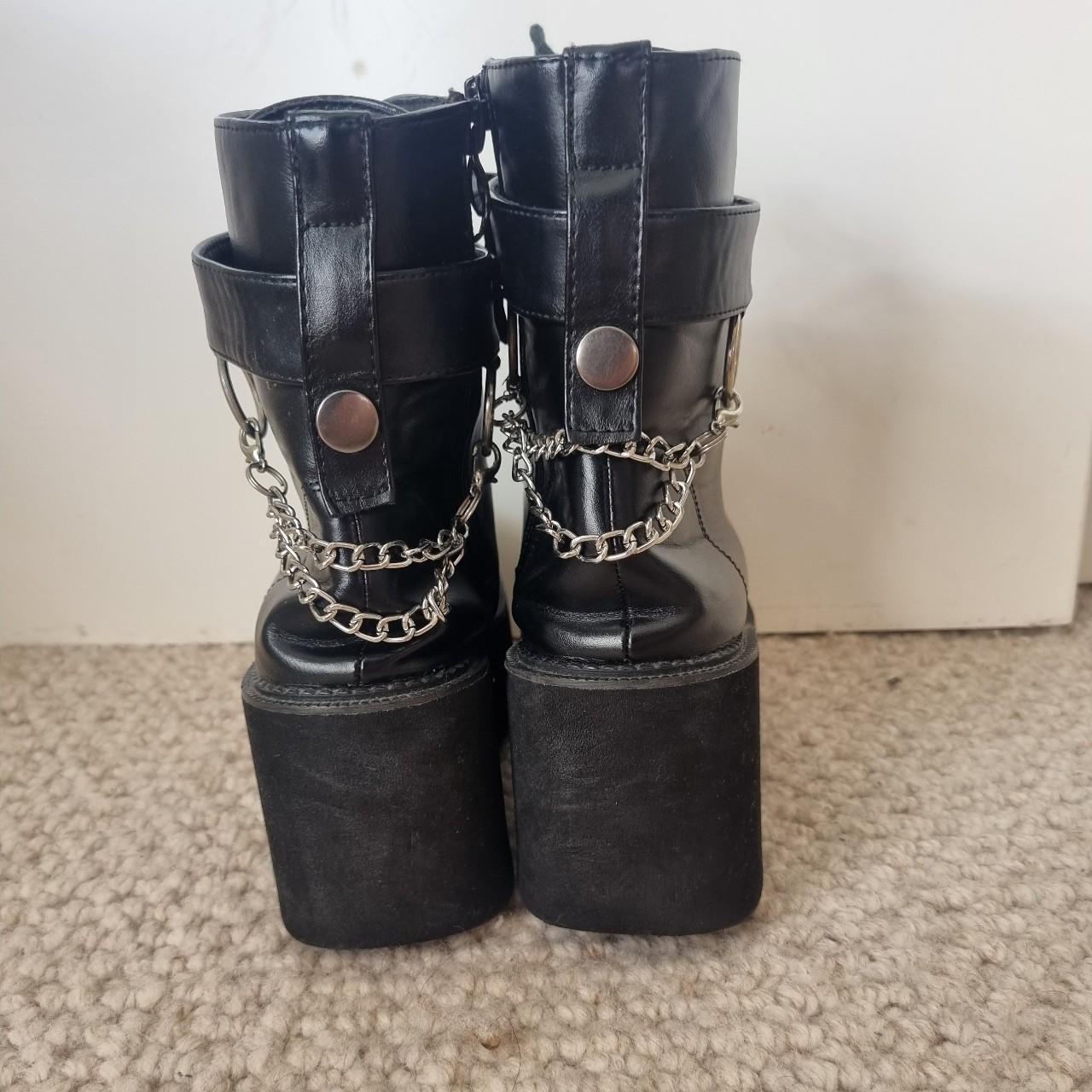 Super super cool goth platform stompy boots with... - Depop