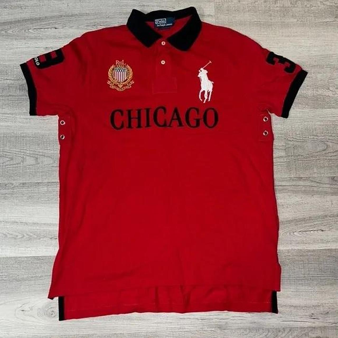 Polo Ralph Lauren red Chicago polo chief keef size... - Depop
