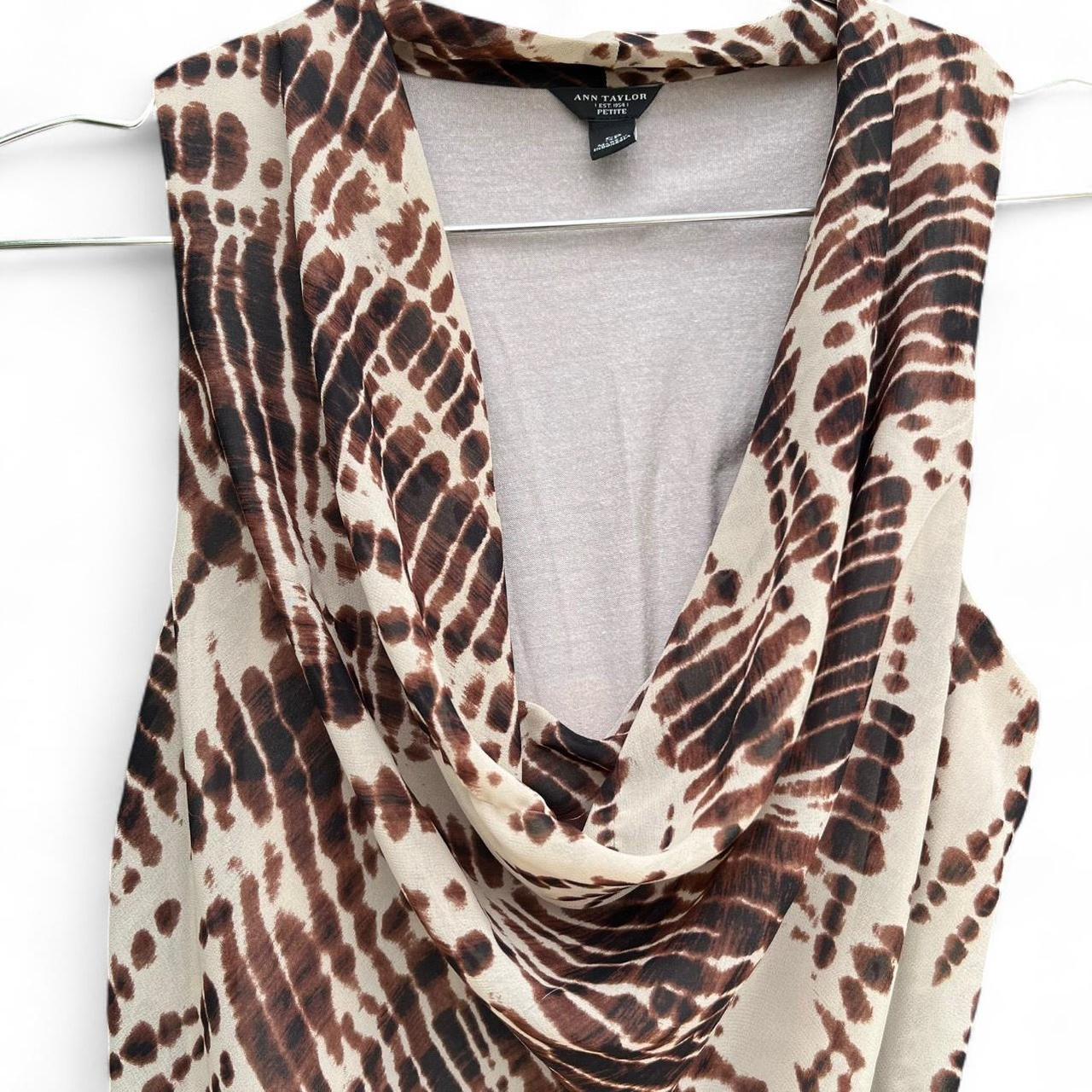 Y2k brown tie dye cowl neck tank top Super cute... | Depop