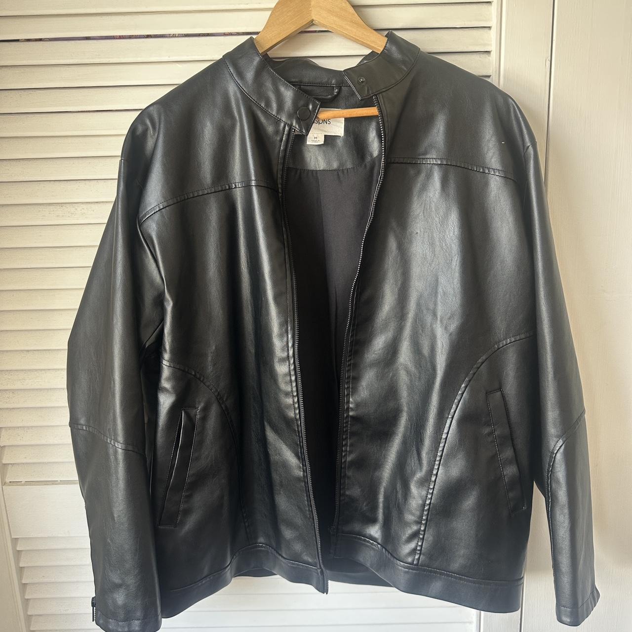 Glassons faux leather biker jacket size M - Depop