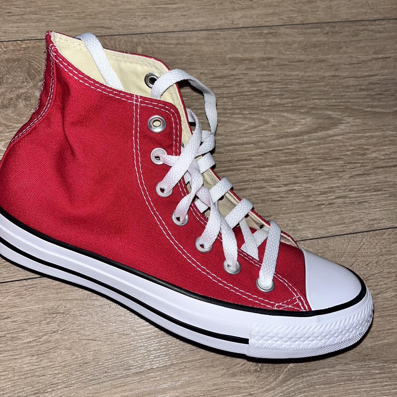 Converse Women's Red Trainers | Depop