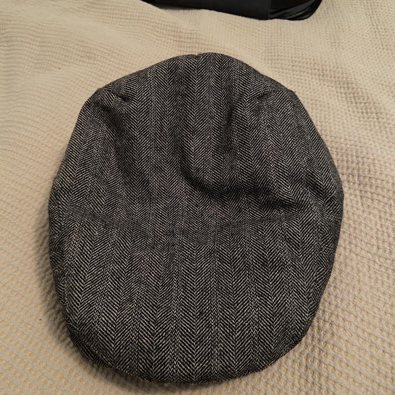 Grey Wool Drivers Cap - Depop