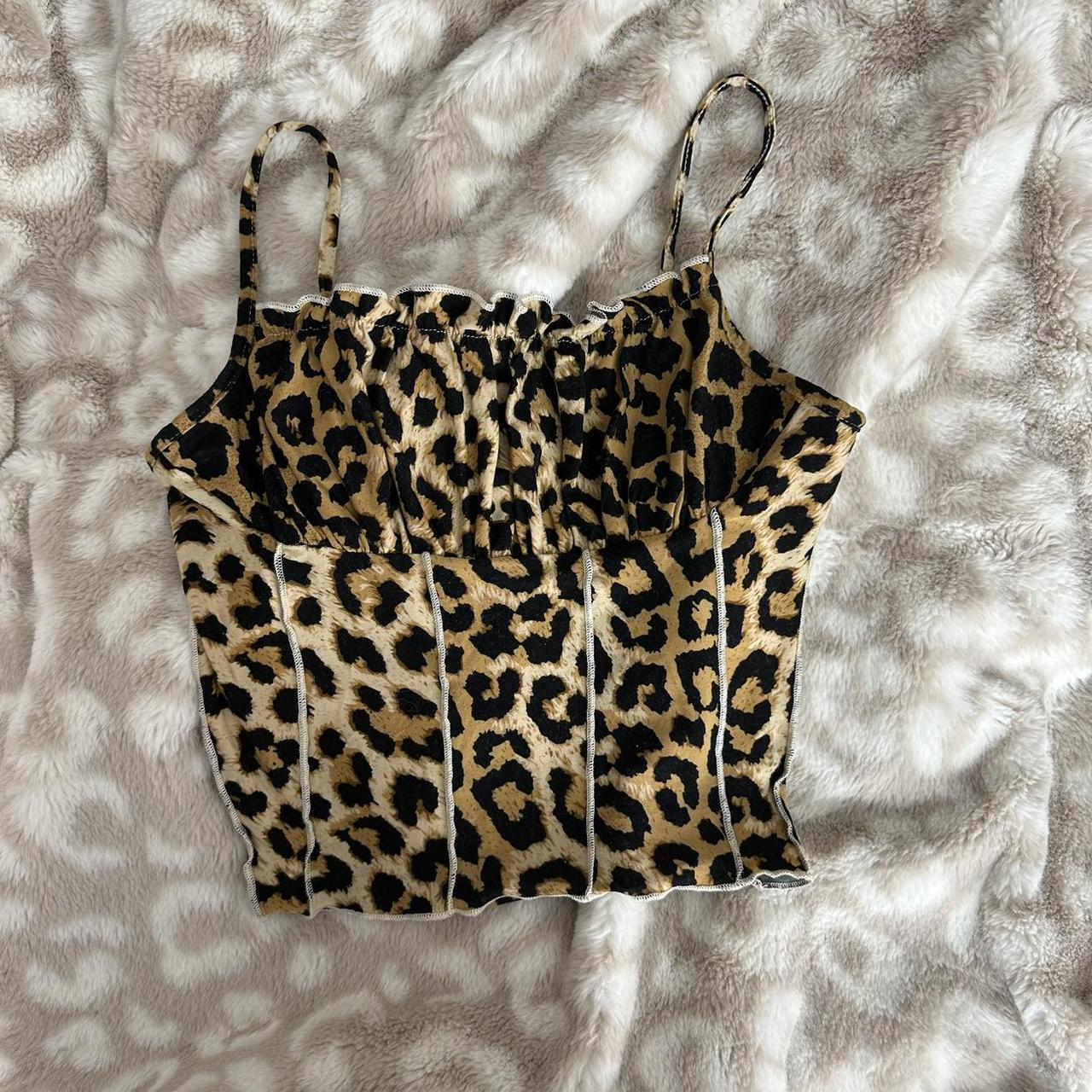 •shein leopard print crop top #shein... - Depop