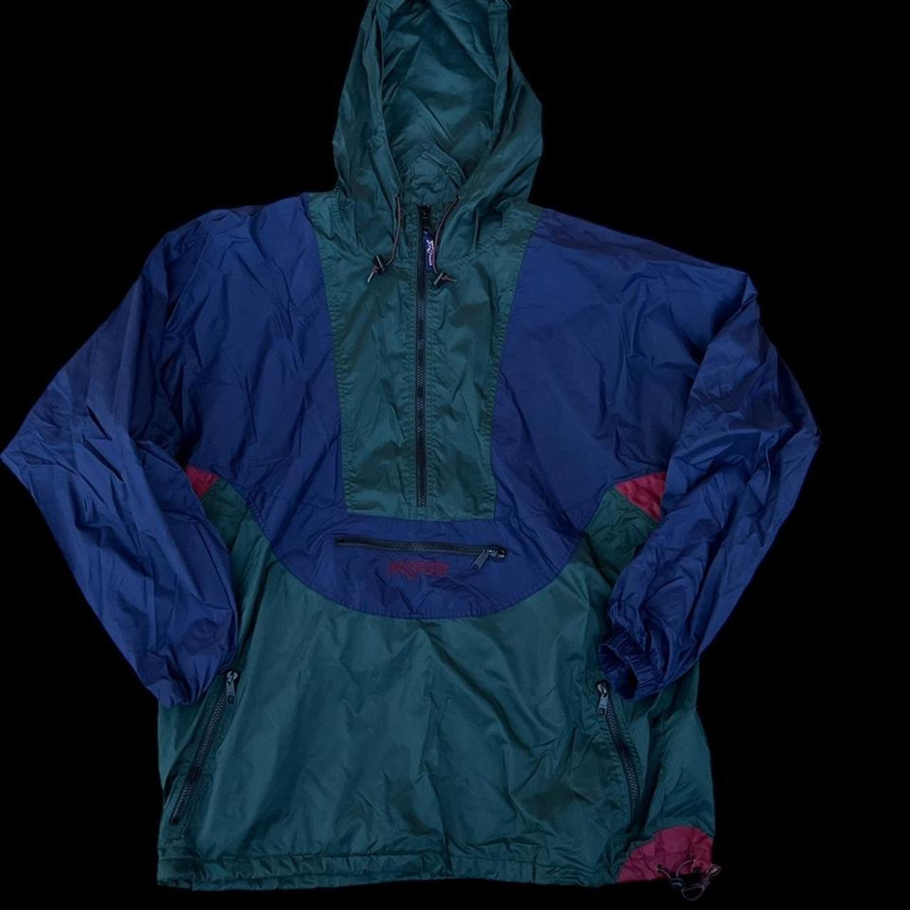 Jansport Men's Green and Blue Jacket size X-LARGE - Depop