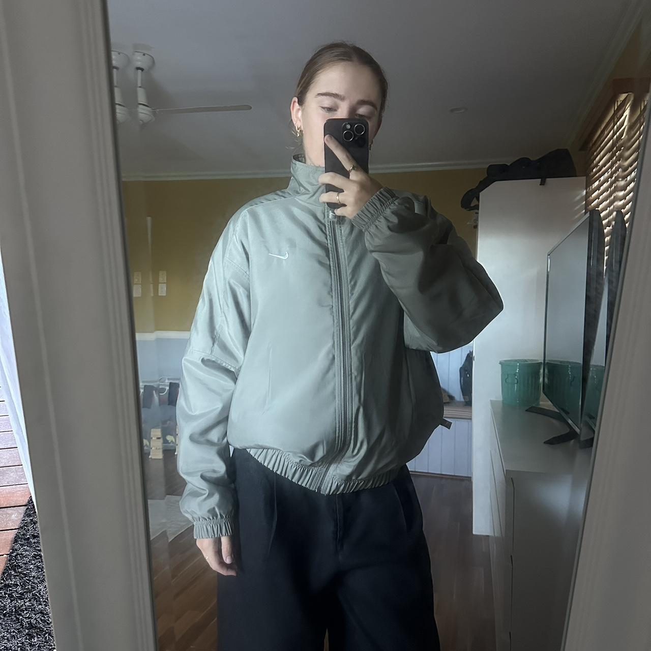 Vintage Green Nike Spray Jacket Men’s Size Small... - Depop