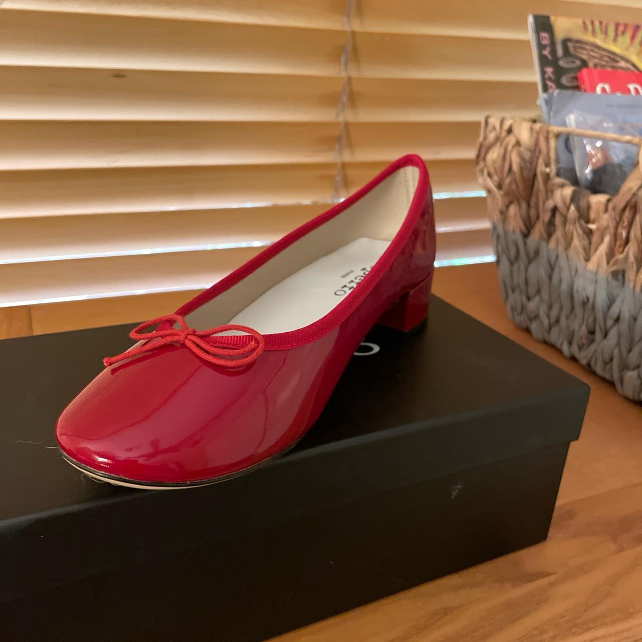 Repetto Women's Red Ballet-shoes | Depop