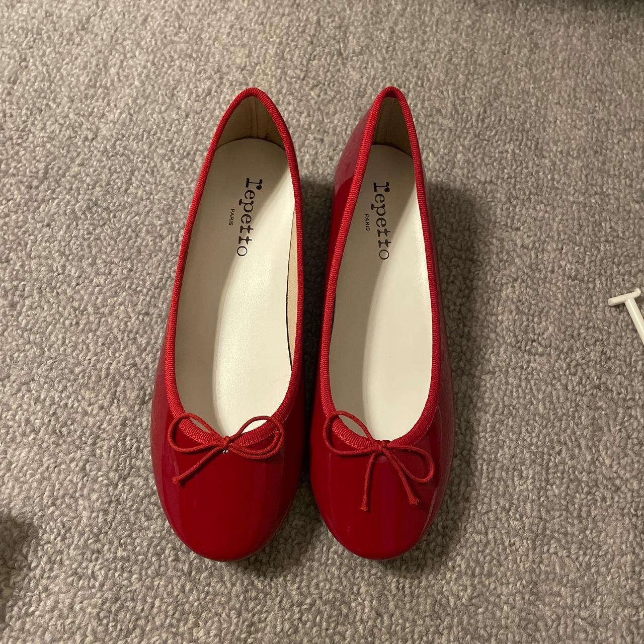 Repetto Women's Red Ballet-shoes | Depop