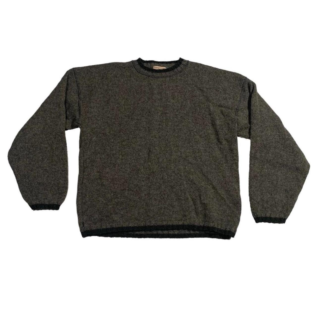 Vintage Knit Oversized Woolrich Sweater with... - Depop