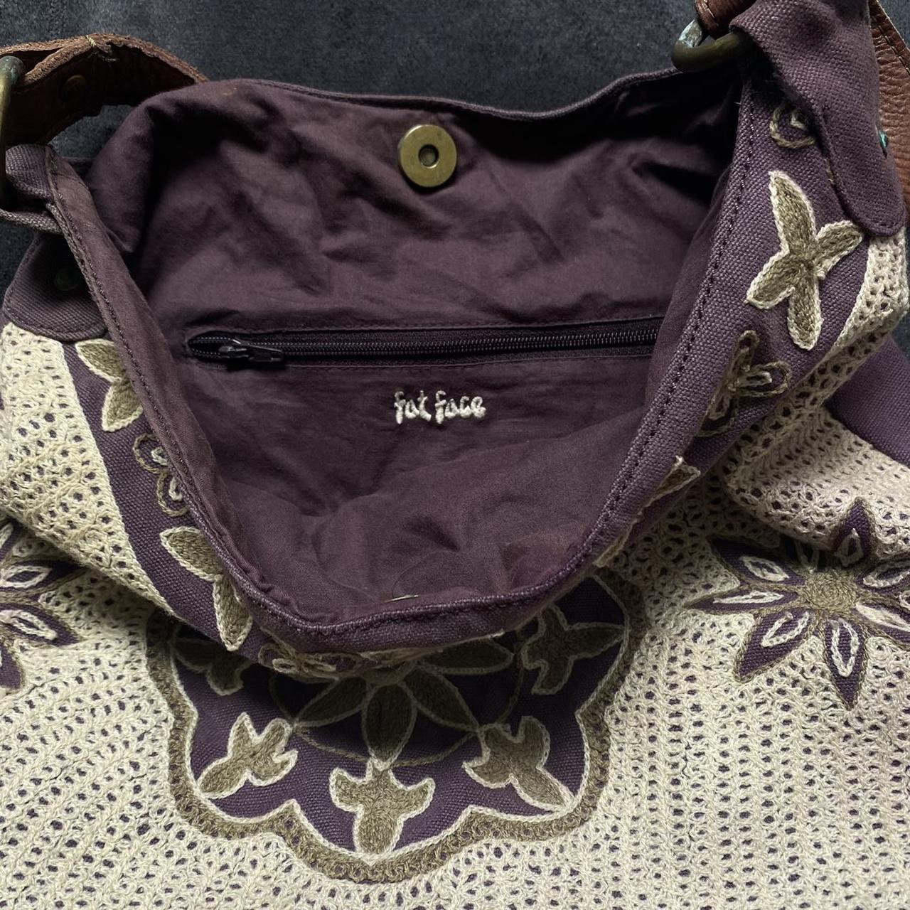 fat face bag with floral detailing see images for... - Depop