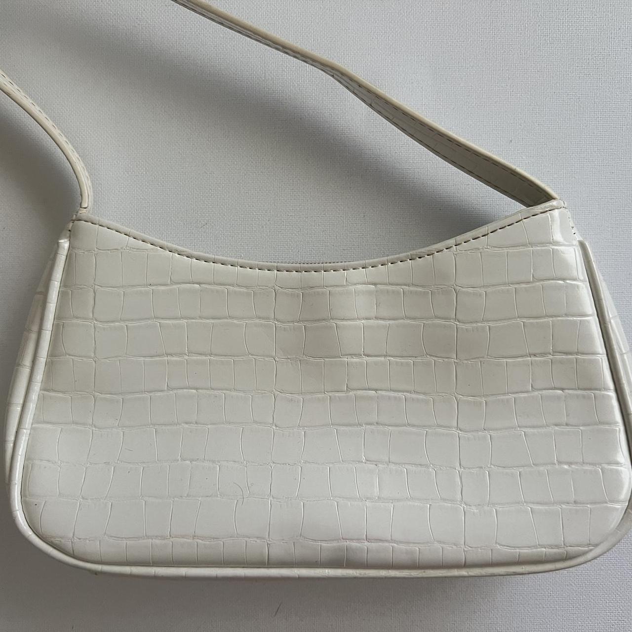white crocodile bag, no visible marks - Depop