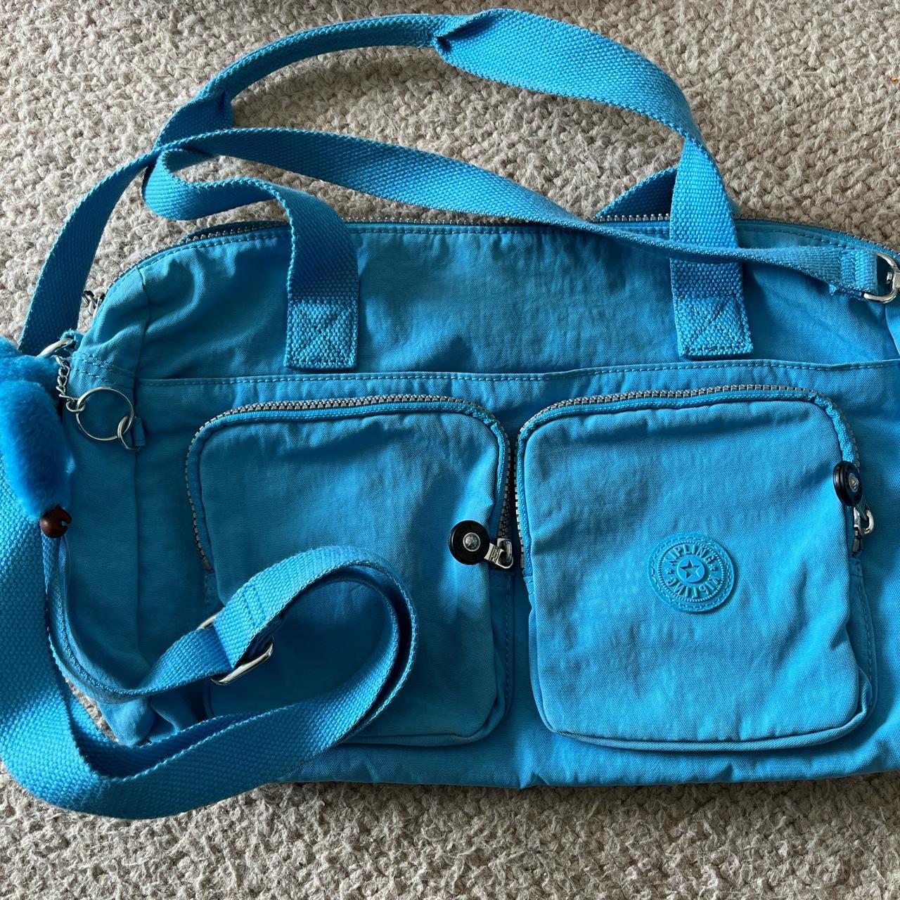 Good medium size Kipling bag light blue 2 outside... - Depop