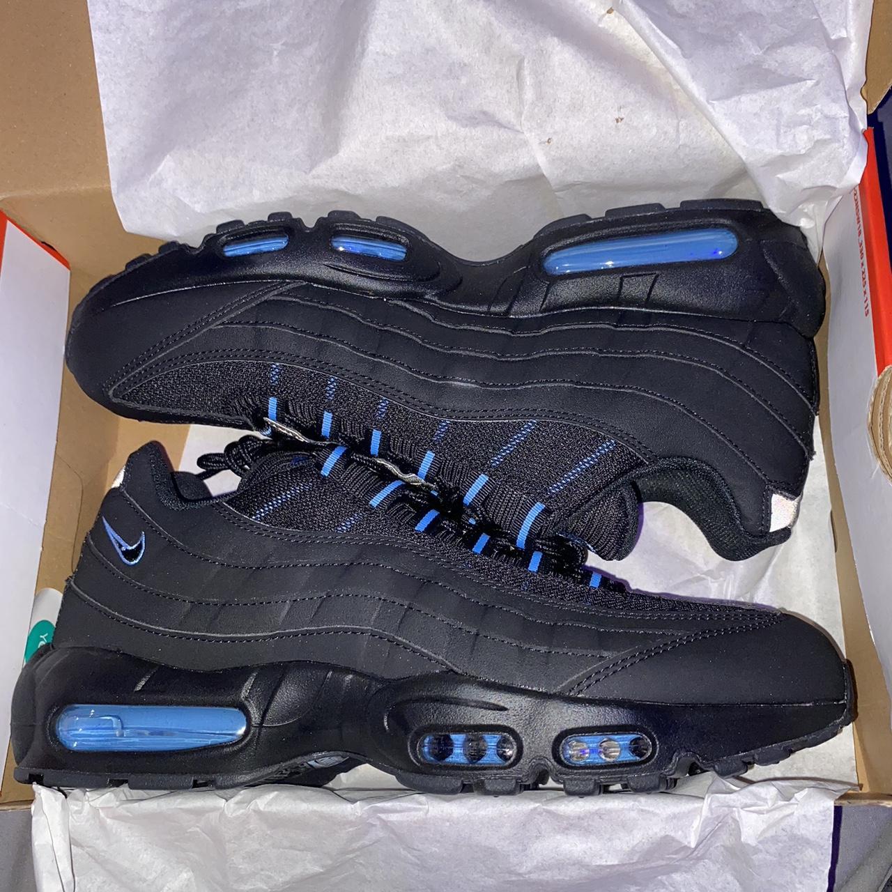 Nike Air Max 95s Electric blue and black Brand new... - Depop